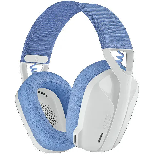 LOGITECH G435 LIGHTSPEED Wireless Gaming Headset - WHITE - 2.4GHZ - EMEA - 914 ( 981-001074 )
