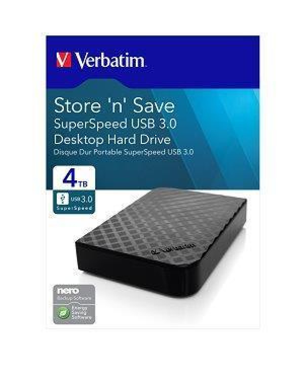 Verbatim HDD 4TB 3.0 Crni Kock (47685)