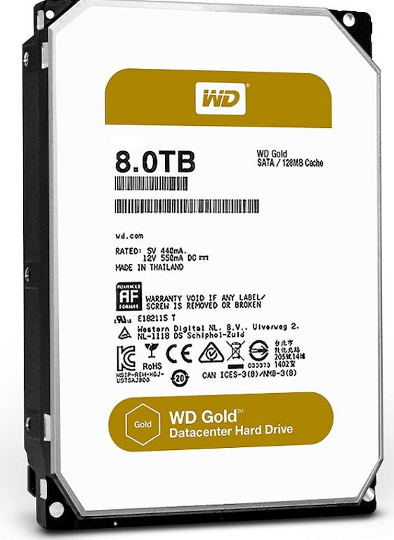 HDD WD 8TB WD8004FRYZ 3.5 7200 256M 24x7 Gold