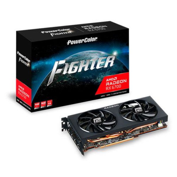 SVGA PCIE Power Color AMD Radeon 6700 Fighter AXRX 6700 10GBD6-3DH/OC