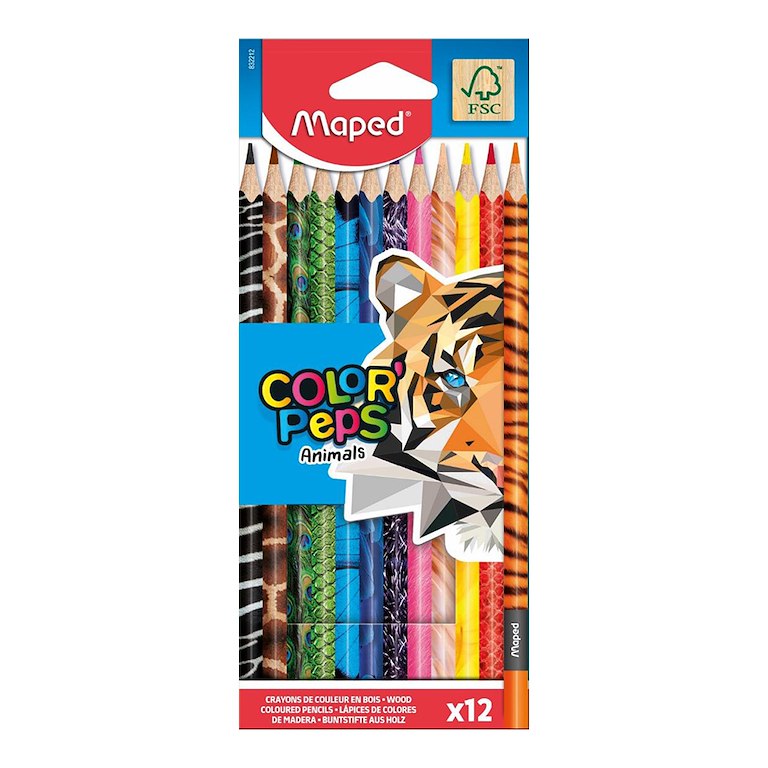 DRVENE BOJICE MAPED COLOR`PEPS ANIMALS