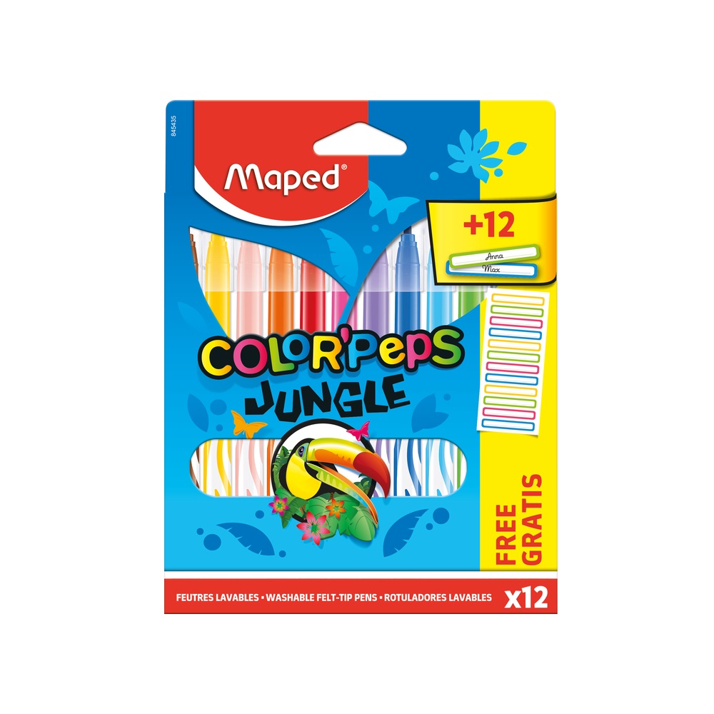 FLOMASTERI MAPED COLOR`PEPS JUNGLE + NALEPNICE GRATIS