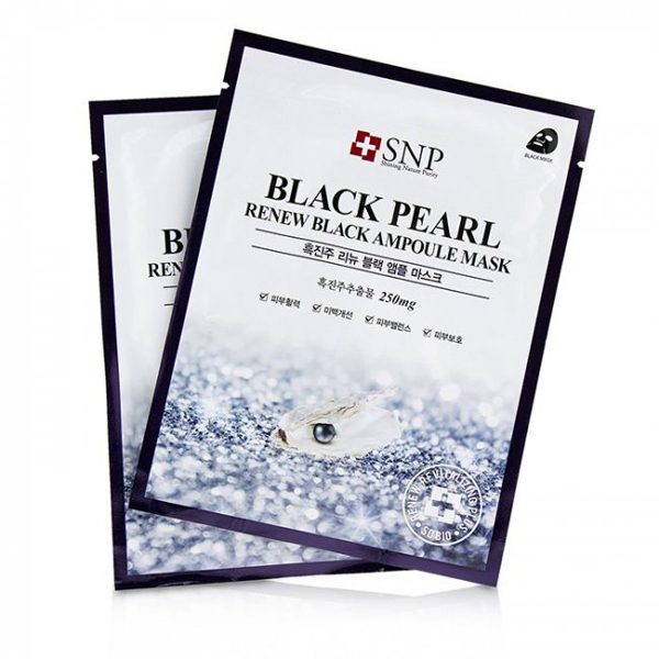 SNP Black Pearl RENEW Black Ampoule Mask