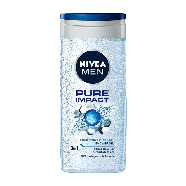 NIVEA MEN Pure Impact gel za tuširanje za muškarce 250ml