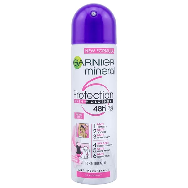 Garnier Mineral Deo Protection 6 Cotton Fresh Sprej 150 ml