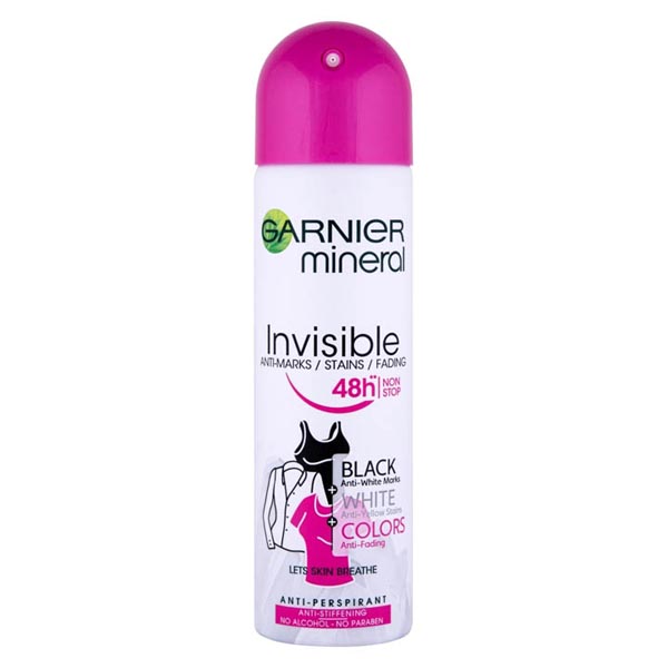 Garnier Mineral Deo Invisible Black, White & Colors Sprej 150 ml