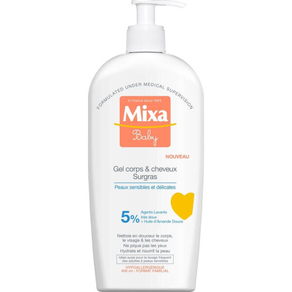 Mixa Baby Nežan gel za telo i kosu bez sapuna 400 ml