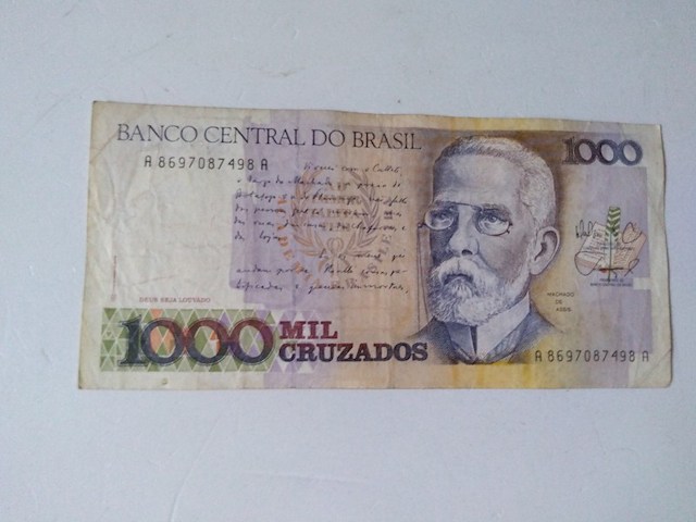 1000 Cruzados  Brazil  1988.