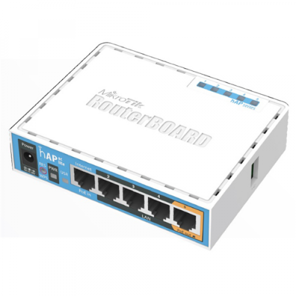 MikroTik hAP ac lite WiFi & 3G / LTE AC750Mb/s High Power 200mW dual band 2.4 & 5GHz 802.11ac/a/b/g/