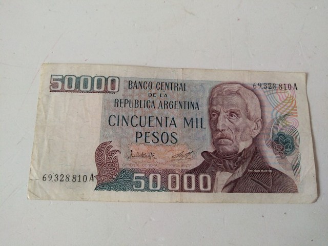 50000 Pesos ARGENTINA 1979.