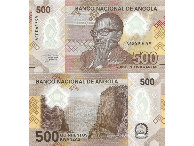 Angola 500 kwanzas 2020. UNC Polymer