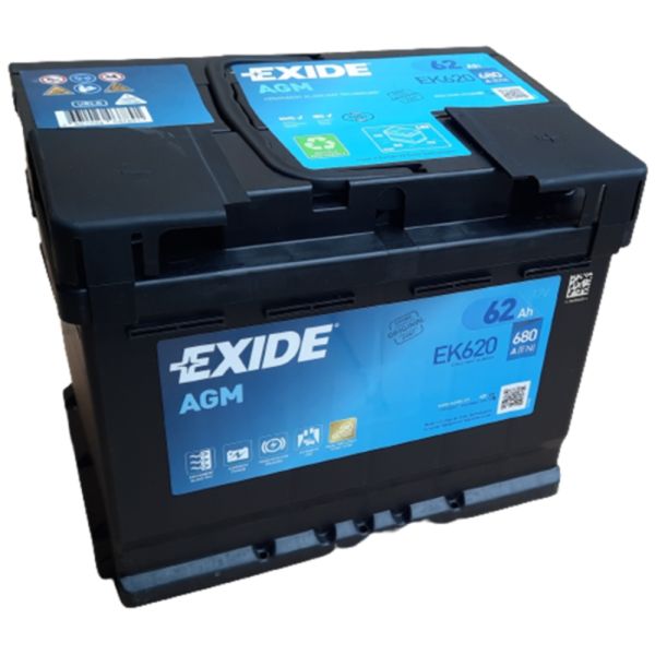 EXIDE Start-Stop Akumulator 12V 62Ah 680A AGM desno+