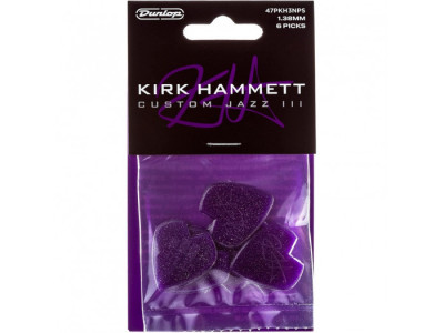 Jim Dunlop KIRK HAMMETT JAZZ III PICK PURPLE SPARKLE 47PKH3NPS (6 Pack)