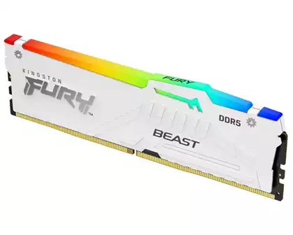 KINGSTON DIMM DDR5 16GB 5200MT/s KF552C36BWEA-16 Fury Beast RGB White Expo