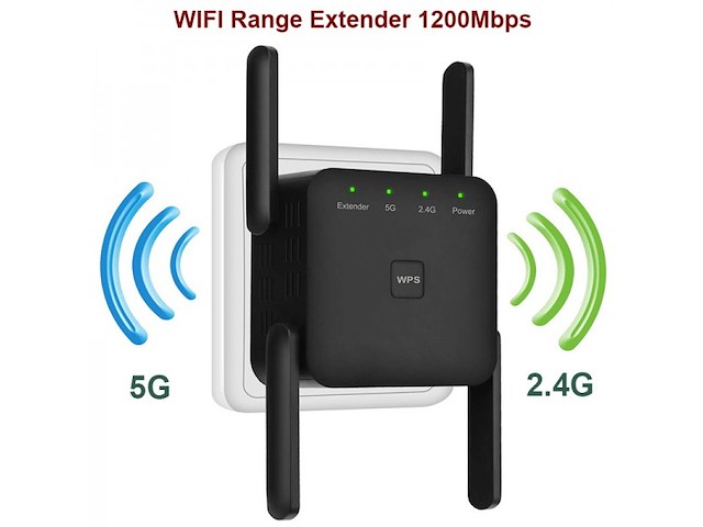 WiFi pojacivac 5G i 2.4G 1200Mbps bezicni WiFi repetito