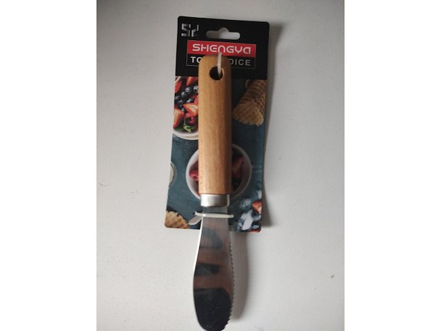 Nož za mekani sir sa drvenom drškom
