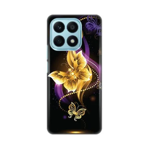 Silikonska futrola - maska print Skin za Huawei Honor X8a Golden butterfly