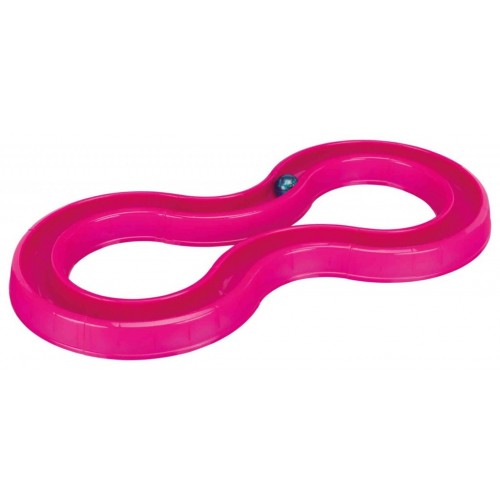 Igračka za mace zmijice za lopticom pink