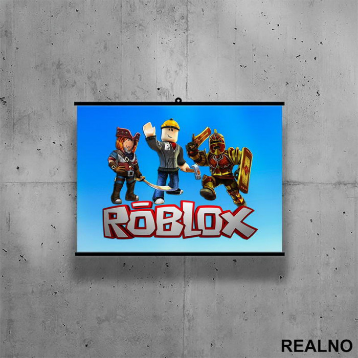 EZEBEL, THE REPAIR MAN AND PALADIN - ROBLOX - POSTER SA NOSAČEM