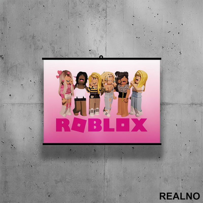 GIRLS - PINK - ROBLOX - POSTER SA NOSAČEM