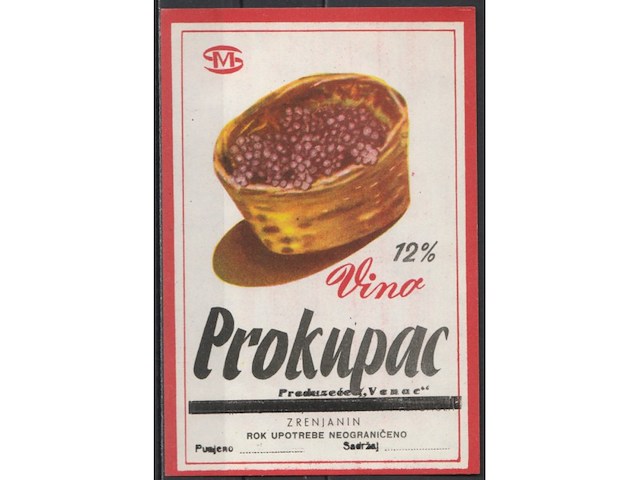 Etiketa za vino * Prokupac *