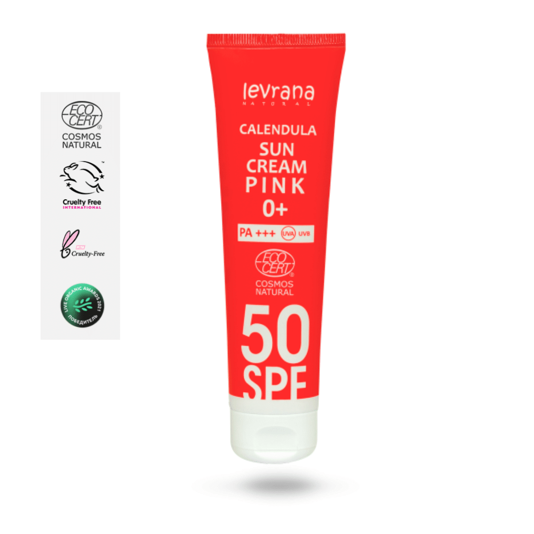 Levrana krema za zaštitu od sunca, za lice i telo “Neven 50SPF pink 0+” organic certified