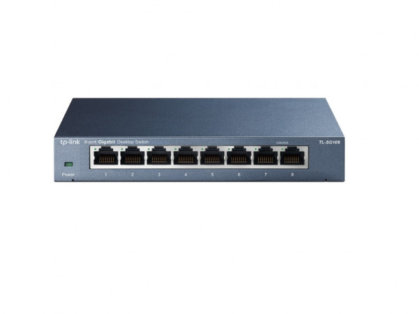 Switch TP-LINK TL-SG108 Gigabit8x RJ45101001000MbpsDesktop metalno kuciste' ( 'TL-SG108' )