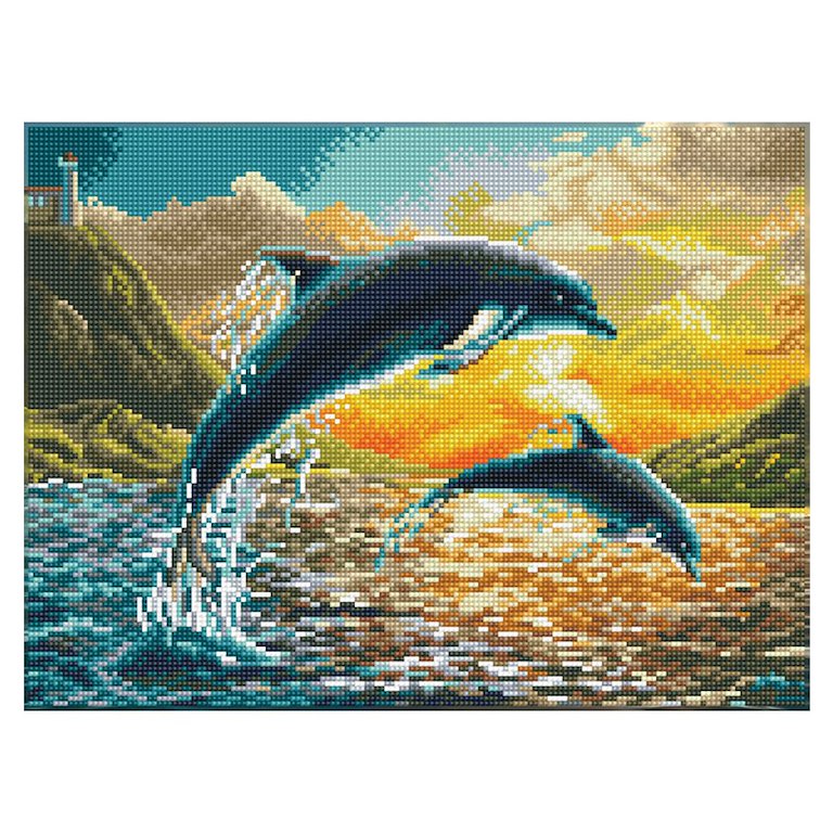 Diamond Dotz Square Diamond Facet Art Kit Dolphin 31x42cm