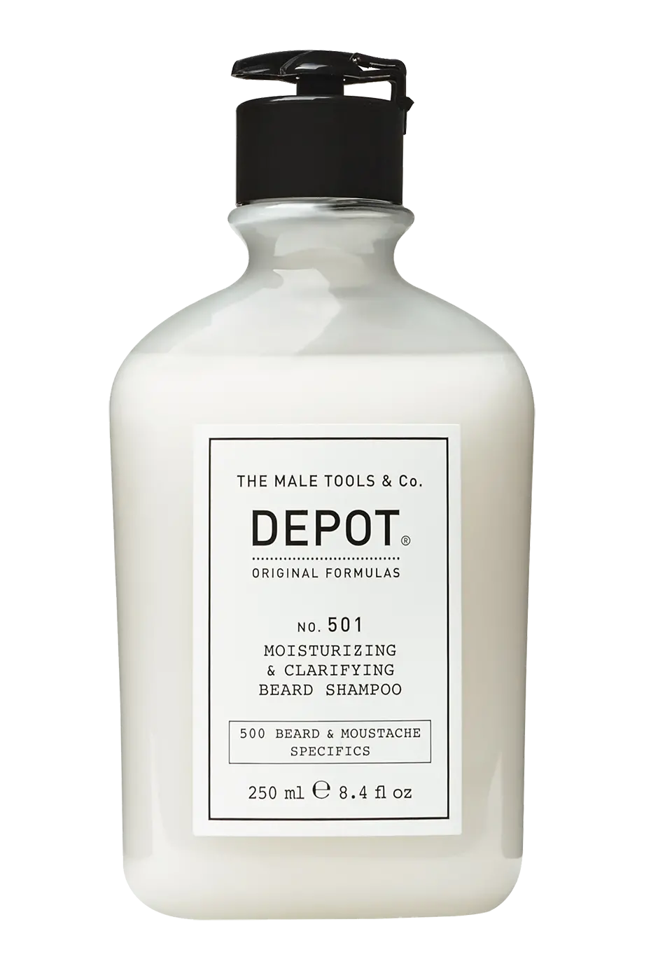 NO.501 DEPOT – Moistruzing & Clarifying Beard Shampoo 250ml