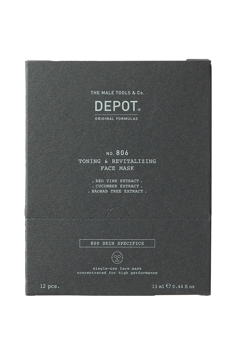 NO.806 DEPOT – Toning&Revitalizing Face Mask 12pcs