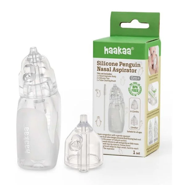 Silikonski aspirator za čišćenje nosa za bebe – Pingvin