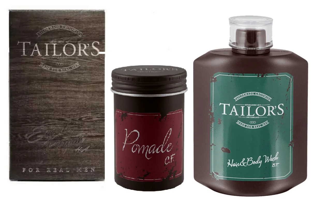 Tailors set od 3 proizvoda – Muški parfem, pomada i šampon