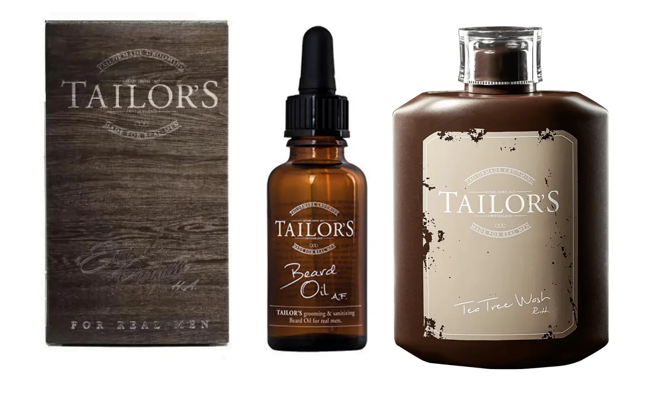 Tailors set od 3 proizvoda – Muški parfem, šampon i ulje za bradu