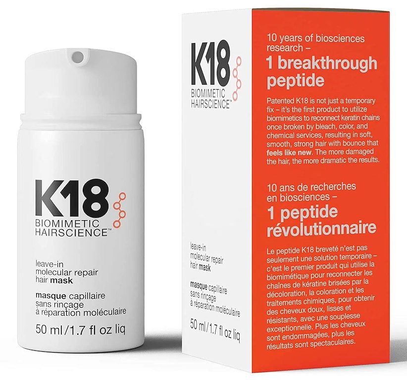 K 18 Biometric Hairscience – Leave-In Molecular Repair Mask -50 Ml