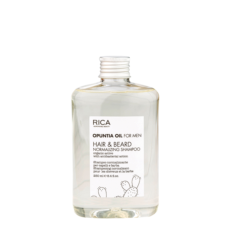 Rica – Opuntia Oil For Men Hair & Beard Normalizing Shampoo – 250ml