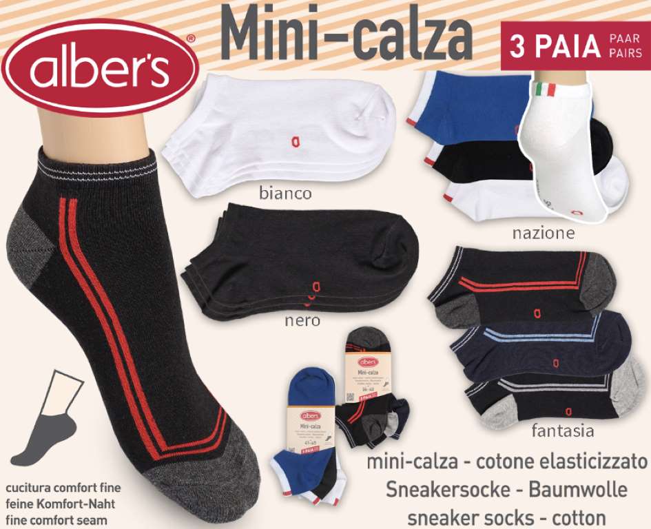 MUŠKE ČARAPE MINI CALZA (3 PARA)