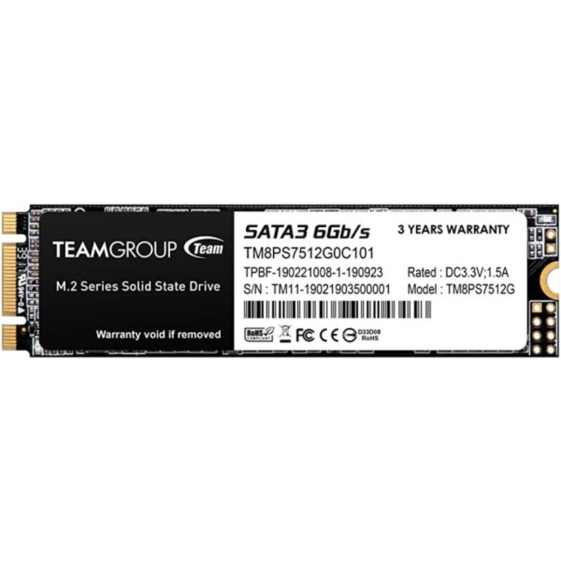 TeamGroup M.2 2280 512GB MS30 NGFF SSD SATA3 530/430MB/s TM8PS7512G0C101