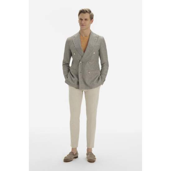 Vakko BEIGE Double Breasted JACKET