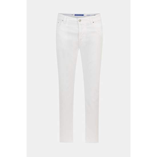 Jacob Cohen 5 POCKET COTTON WHITE TROUSERS