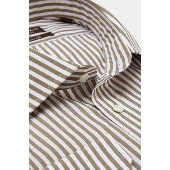 Vakko STRIPED COTTON SHIRT