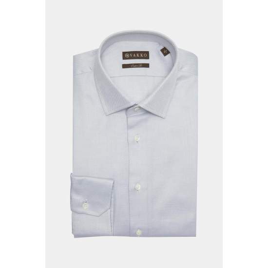 Vakko MICRO PRINTED CLASSIC SHIRT