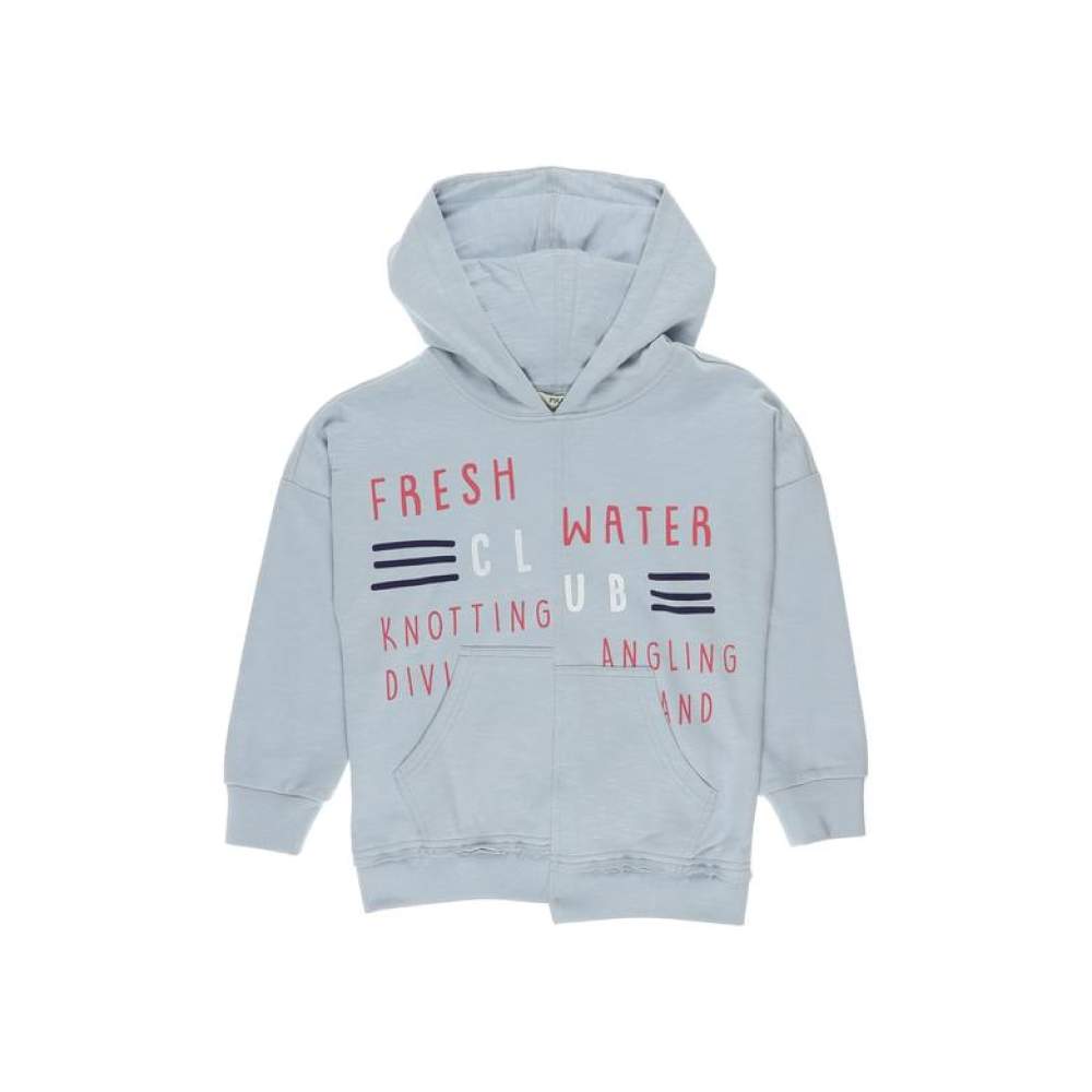 Boys Hoodie with Lettering Detailed Sweatshirt