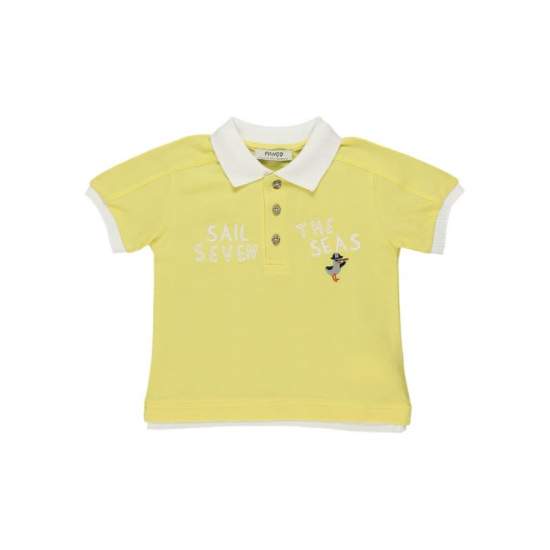 Baby Boy Polo Collar Printed Short Sleeve T-shirt