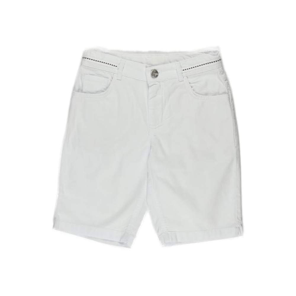 Boy Button White Shorts