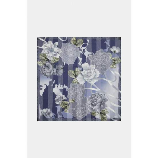 Vakko FLORAL PATTERNED SILK SCARF