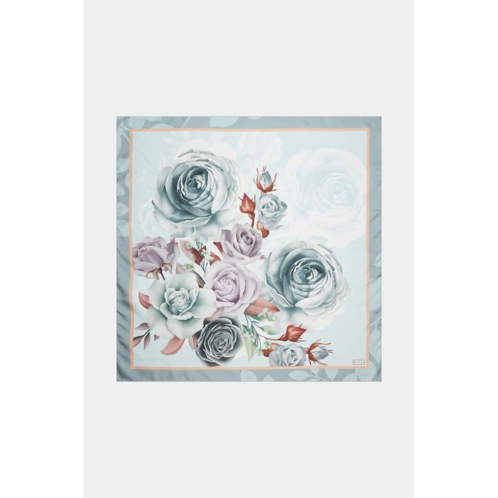 Vakko FLORAL PATTERNED SILK SCARF