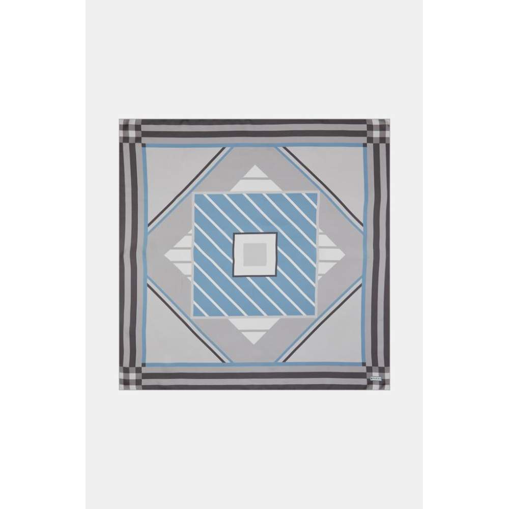 Vakko GEOMETRIC PATTERNED SILK SCARF