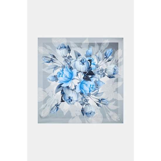 Vakko FLORAL PATTERNED SILK SCARF