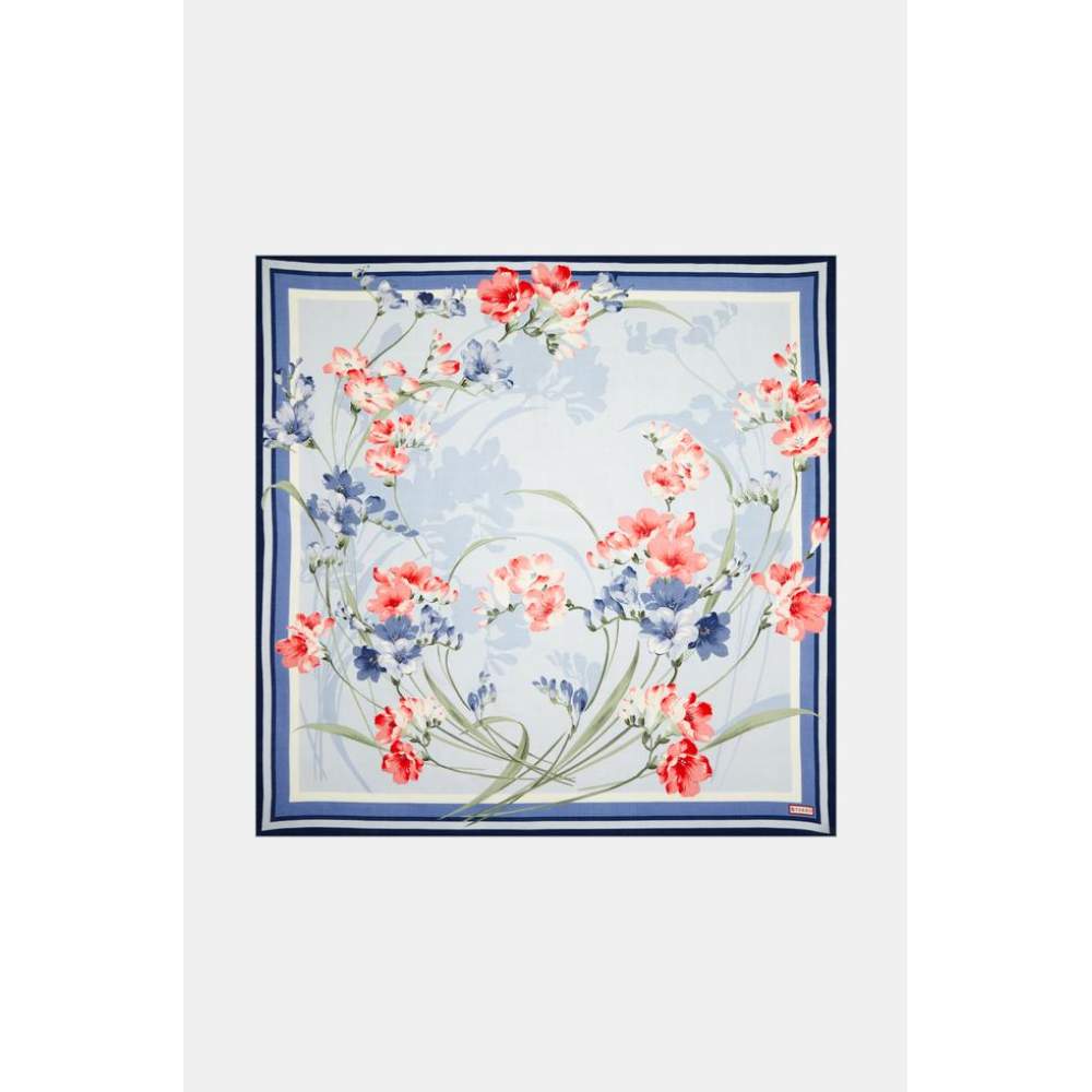 Vakko FLORAL PATTERNED SILK SCARF