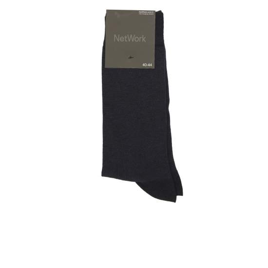 Navy Blue Micro Texture Mens Bamboo Socks